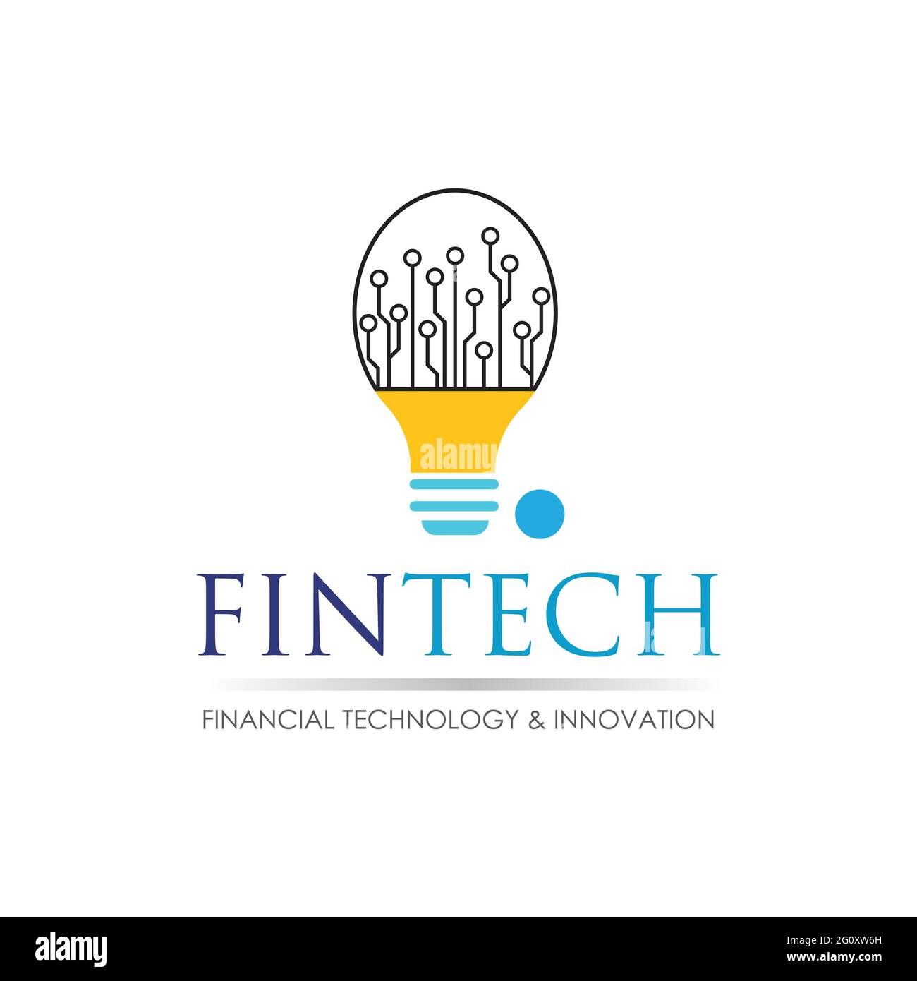 Modern logo concept design for fintech and digital finance technologies ...