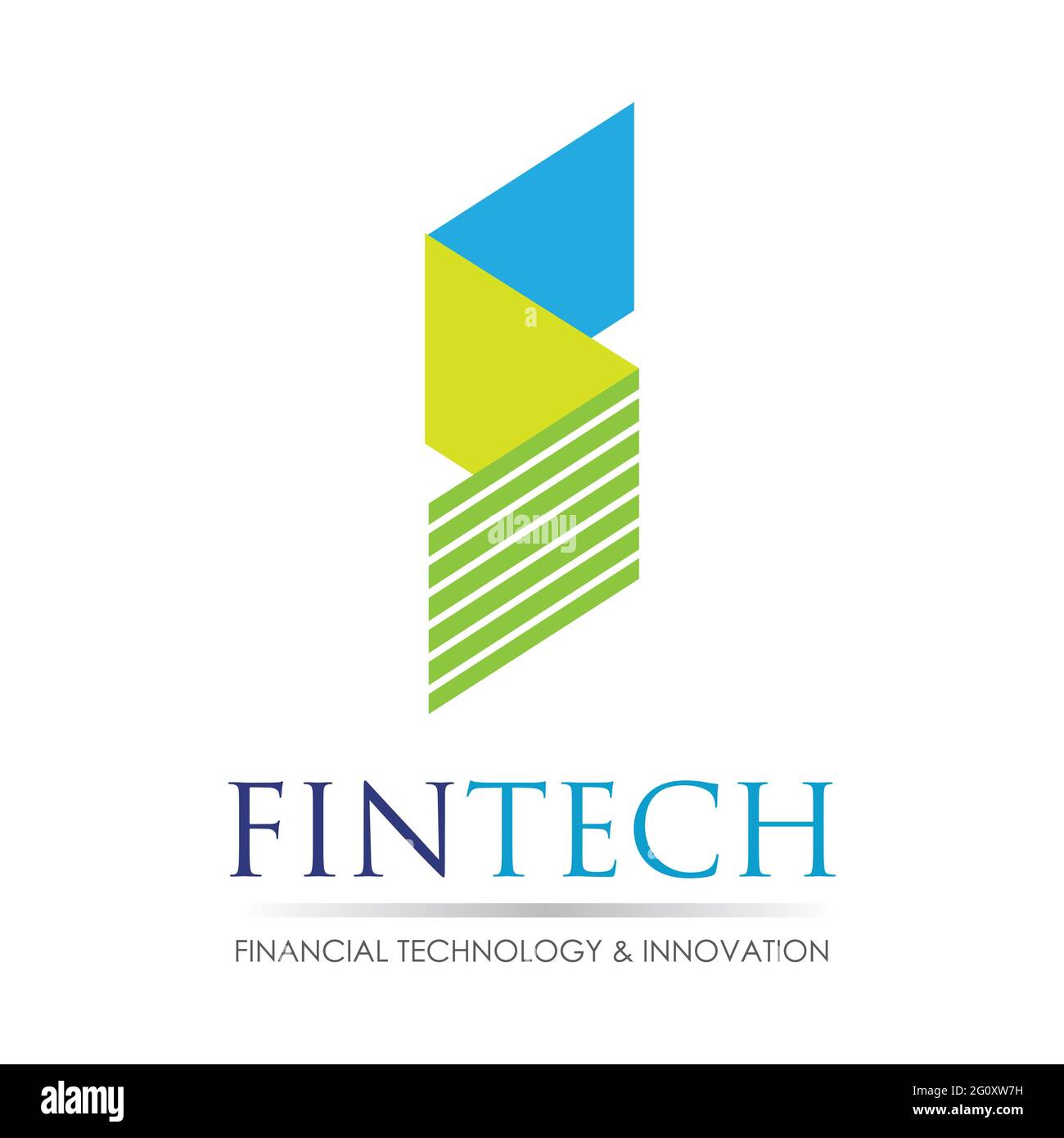 Modern logo concept design for fintech and digital finance technologies ...