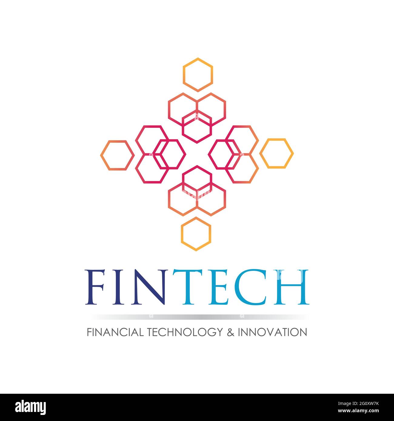 Modern logo concept design for fintech and digital finance technologies ...