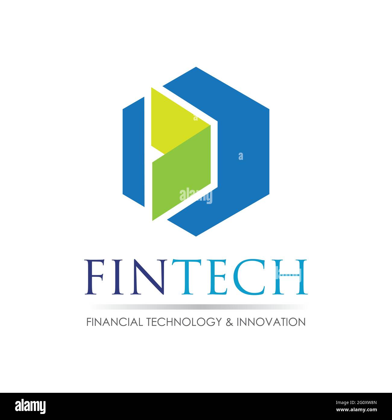 Modern logo concept design for fintech and digital finance technologies ...