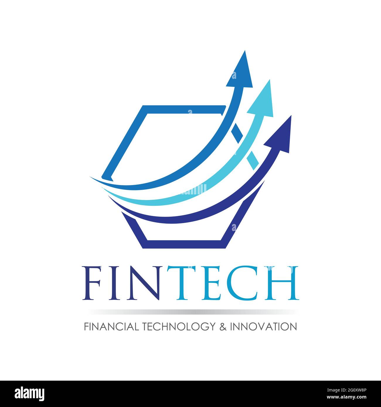 Modern logo concept design for fintech and digital finance technologies ...