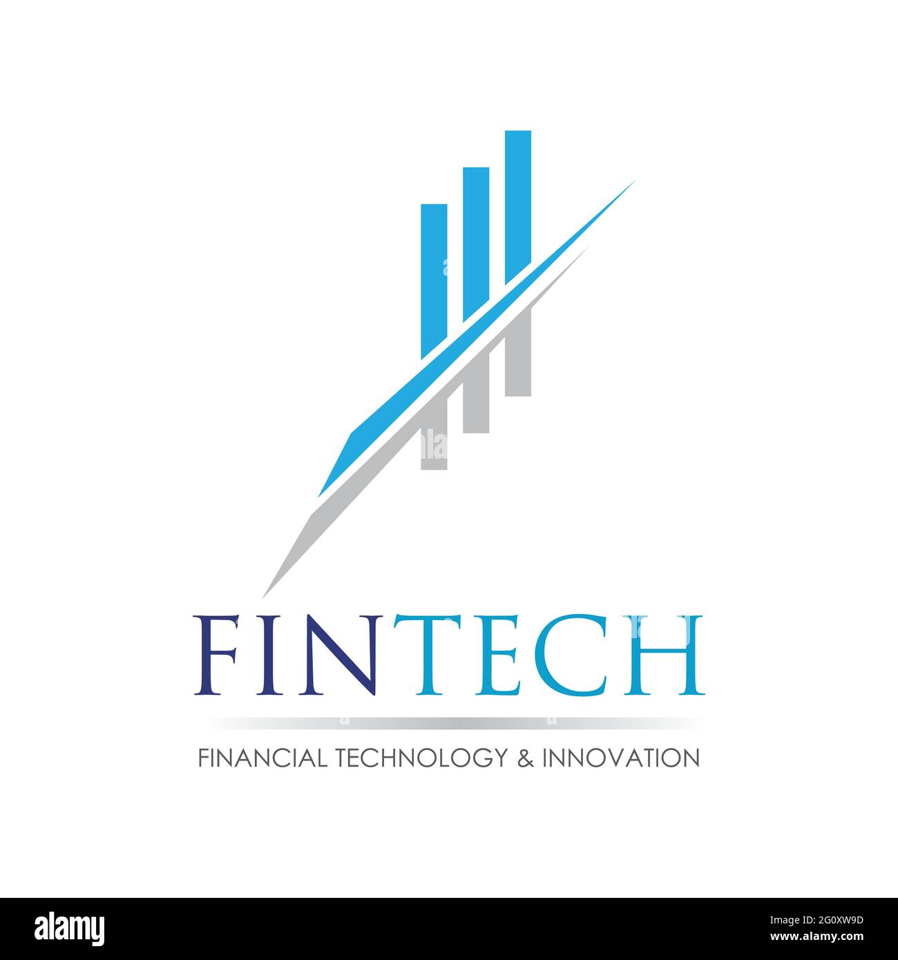 Modern logo concept design for fintech and digital finance technologies ...