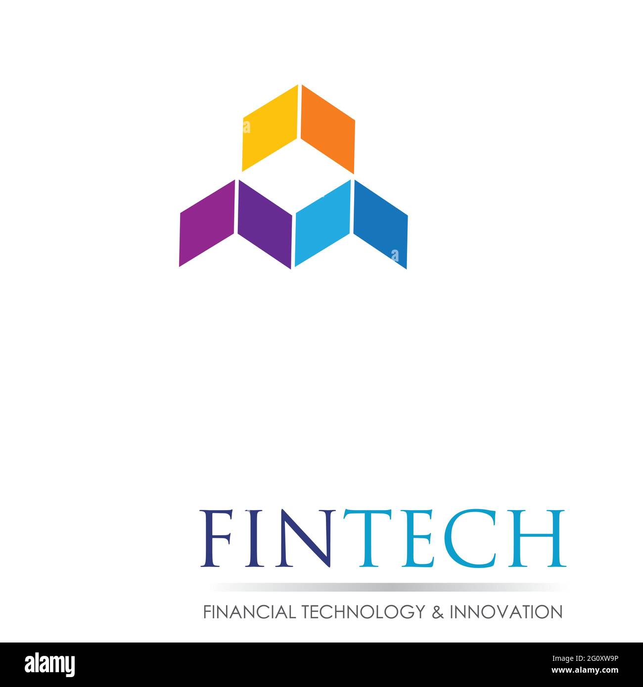 Modern logo concept design for fintech and digital finance technologies ...