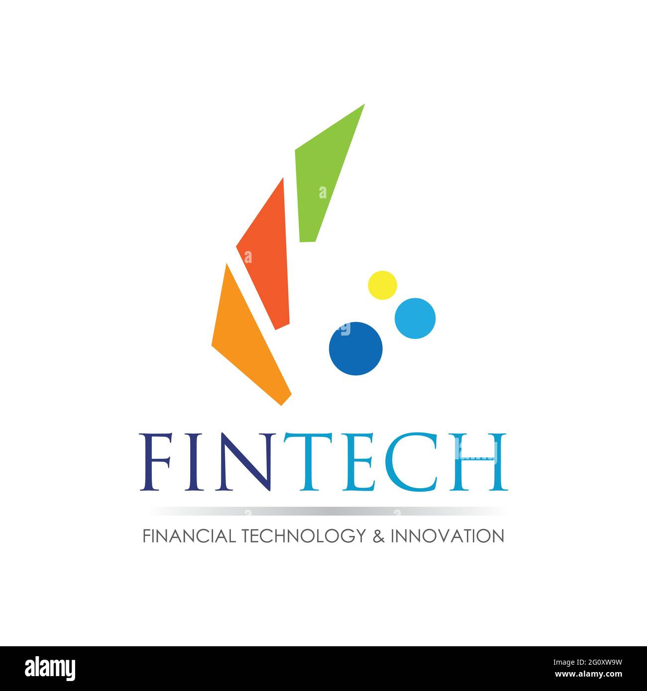 Modern logo concept design for fintech and digital finance technologies ...