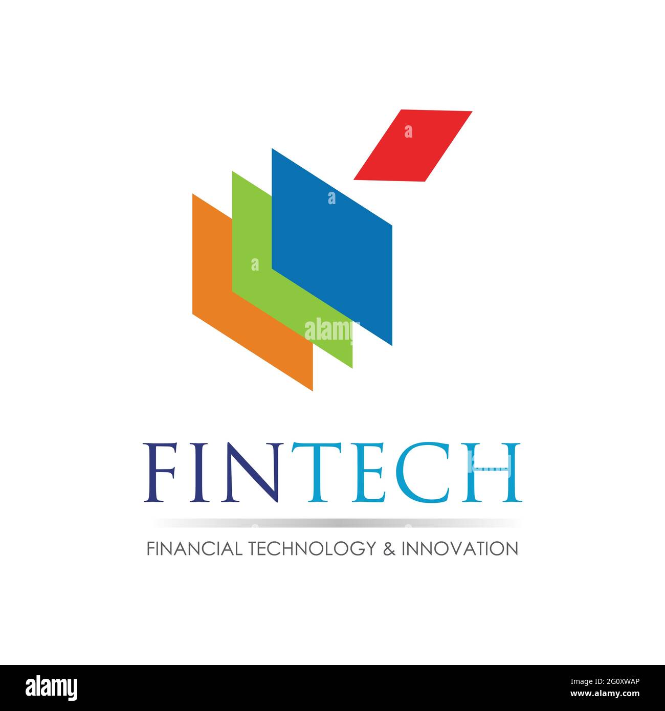 Modern logo concept design for fintech and digital finance technologies ...