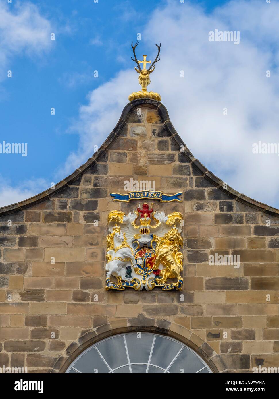 The end gable of the Canongate Kirk, The Royal Mile, Edinburgh ...