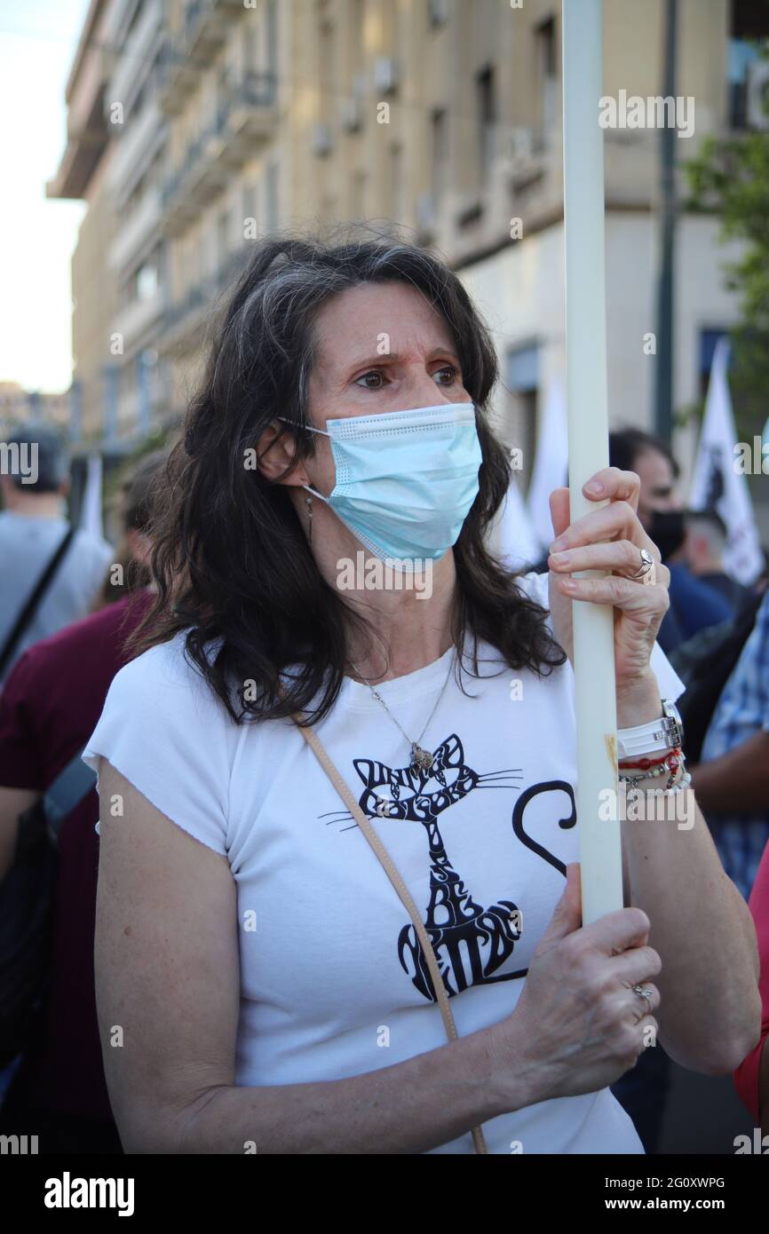 Athens, Greece. 03rd June, 2021. Greek Communist Party (KKE) political ...