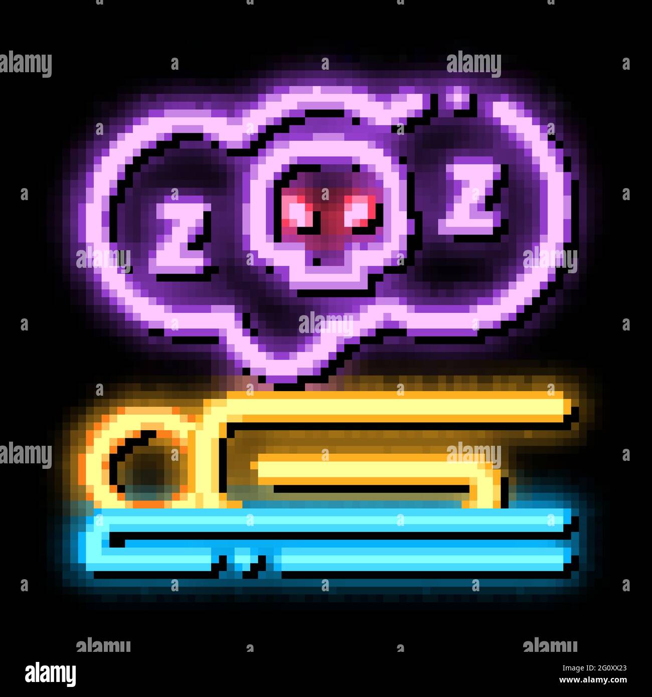 Dead Sleep Man neon glow icon illustration Stock Vector Image & Art - Alamy