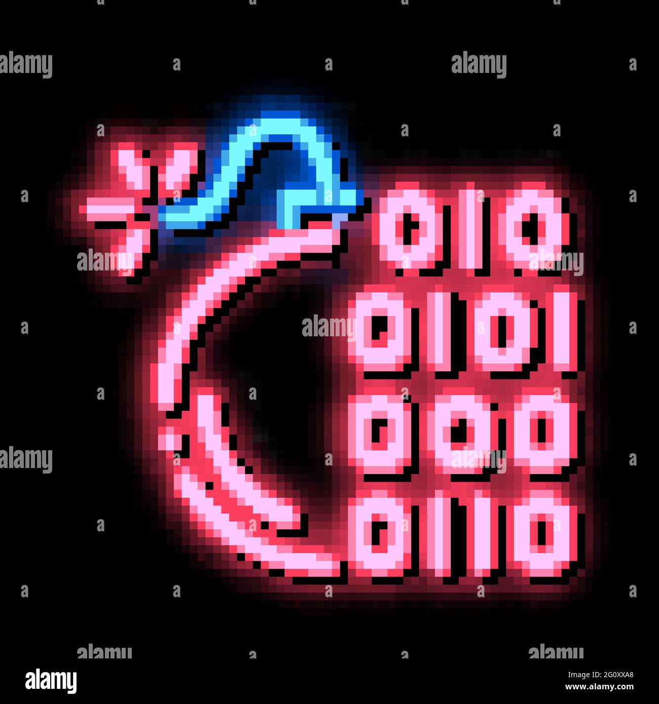 Binary Code Bomb neon glow icon illustration Stock Vector Image & Art - Alamy