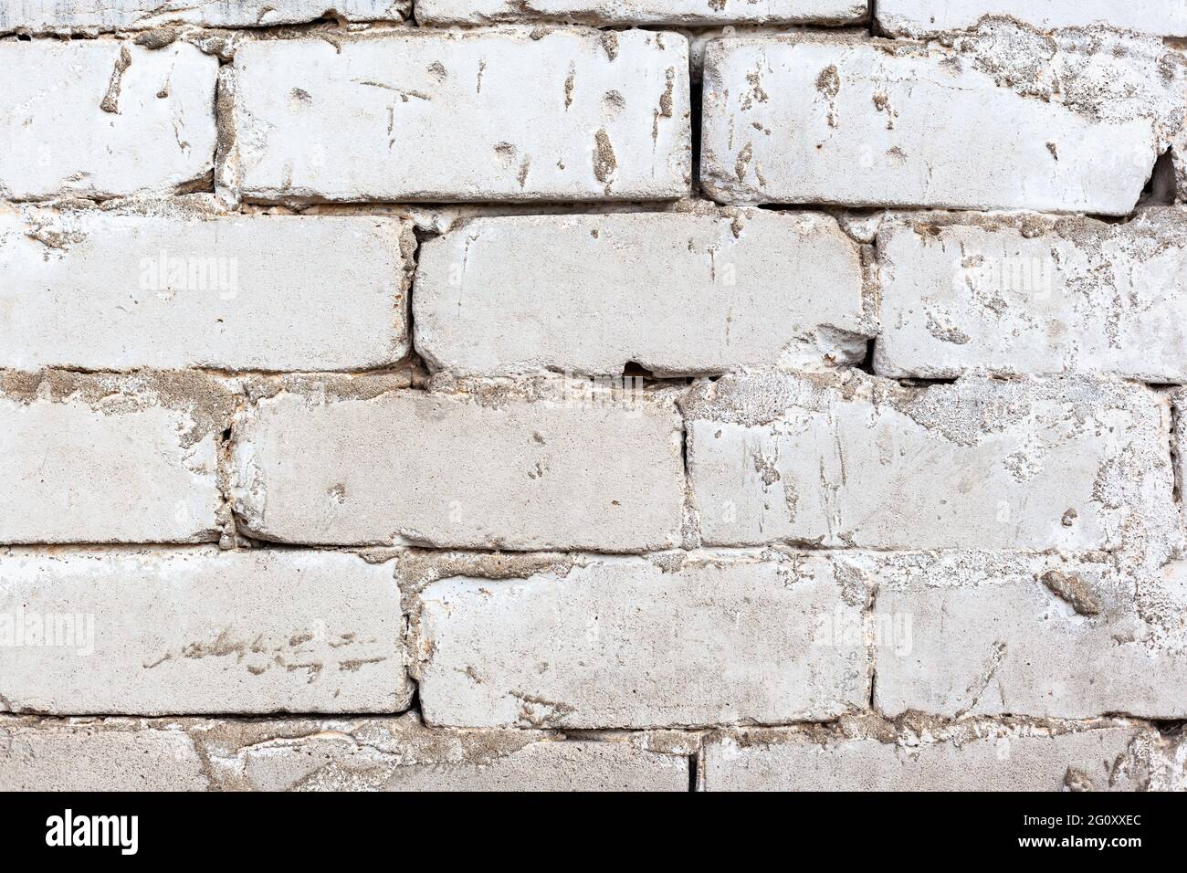 old brickwork made of white brick, vintage wall Stock Photo - Alamy