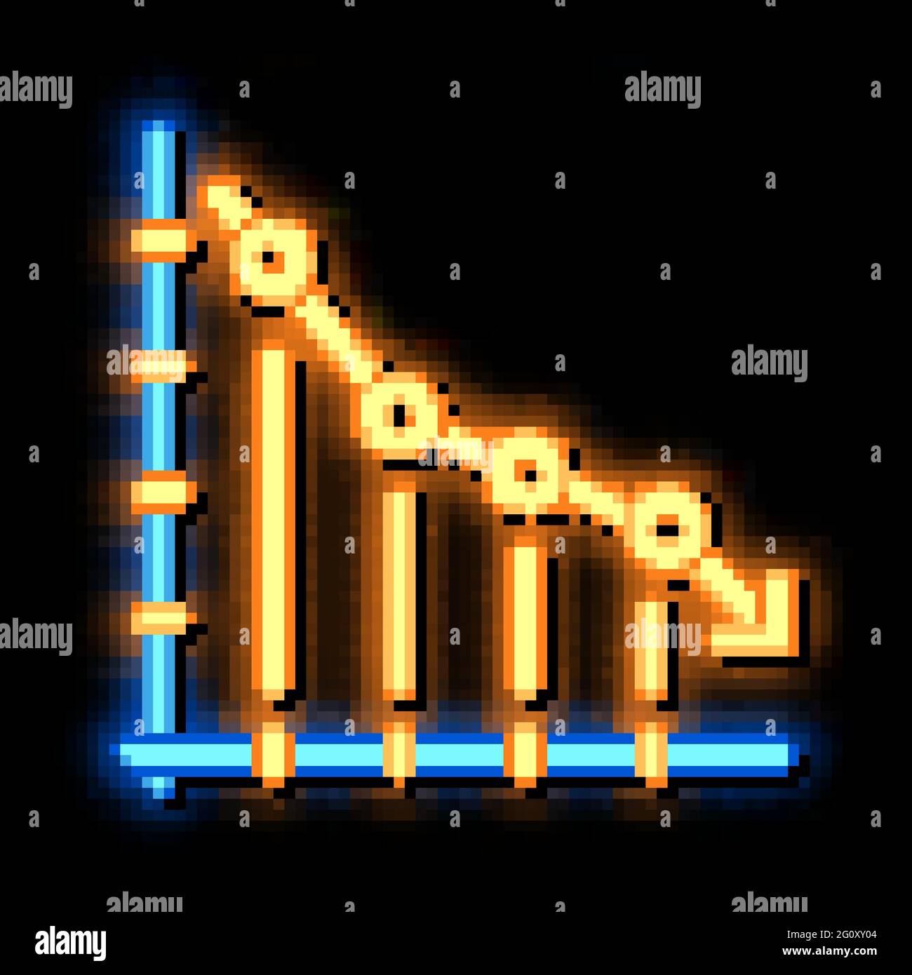 Falling Chart neon glow icon illustration Stock Vector Image & Art - Alamy