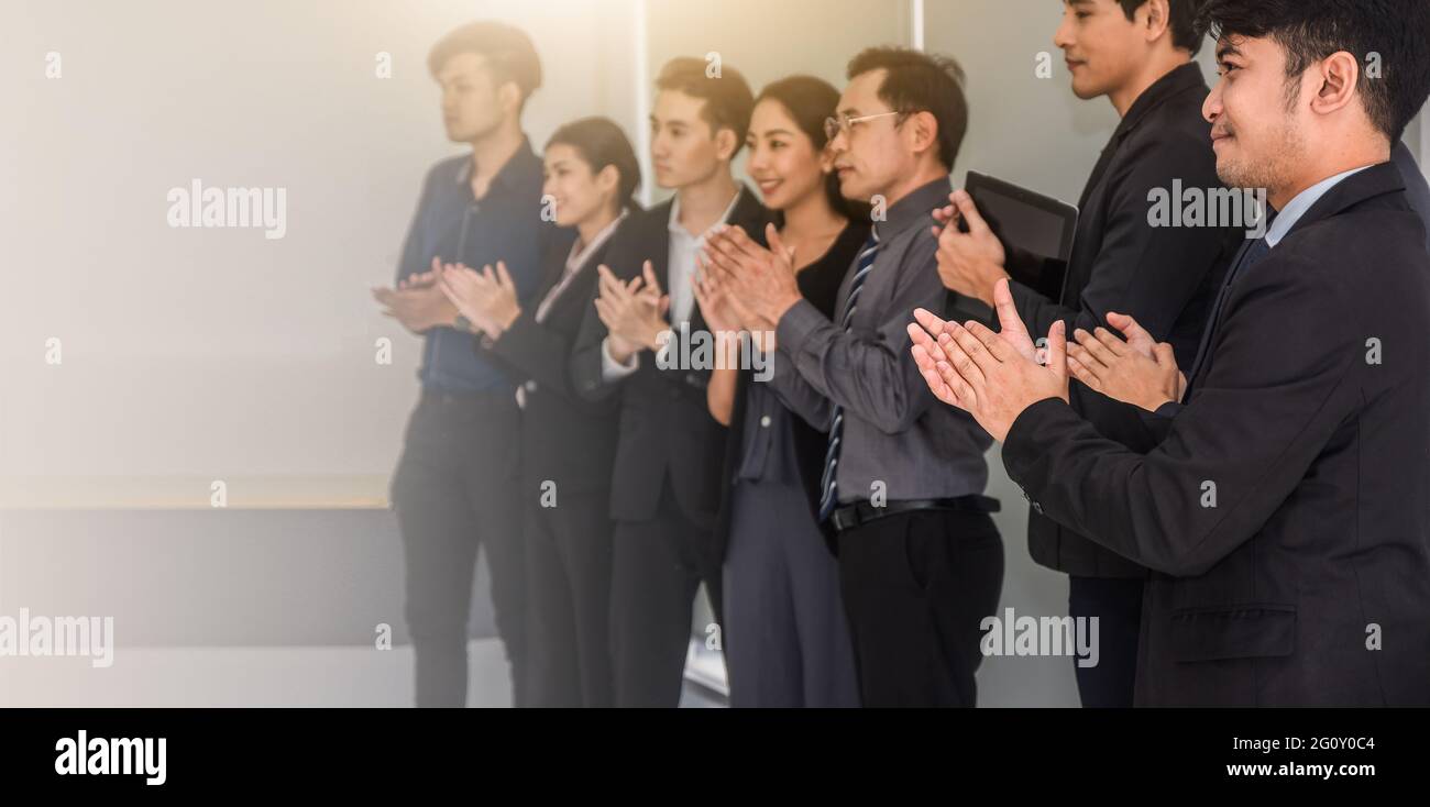 team work applauds business success. Group Business teamwork Stock ...