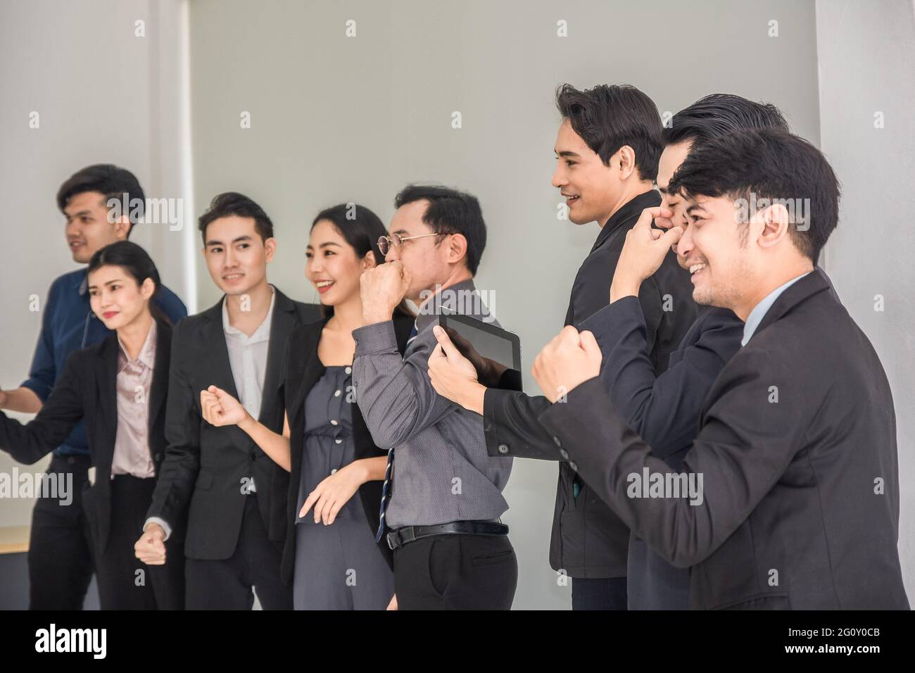 team work applauds business success. Group Business teamwork Stock ...