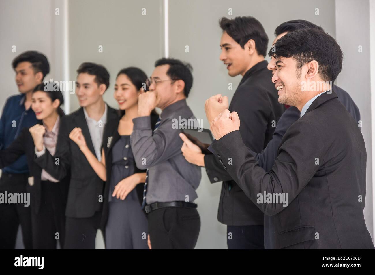 team work applauds business success. Group Business teamwork Stock ...