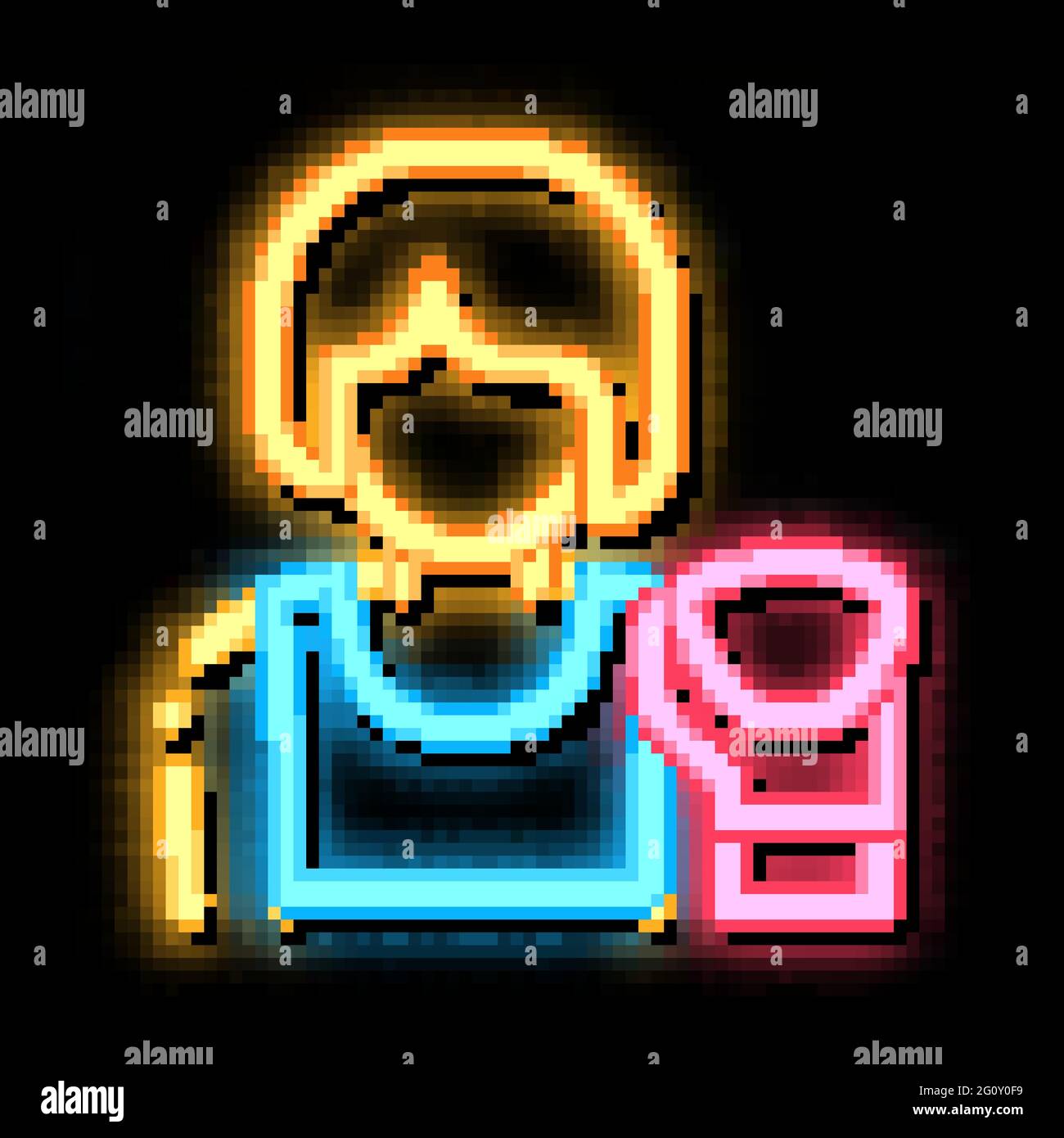 Boxer Woman neon glow icon illustration Stock Vector Image & Art - Alamy