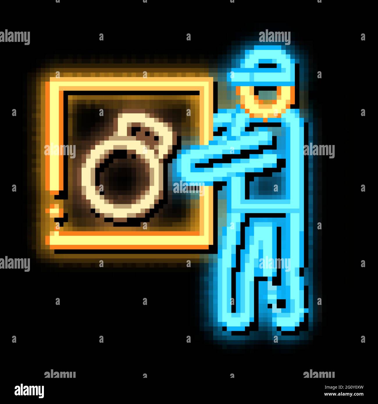 Loader neon glow icon illustration Stock Vector Image & Art - Alamy