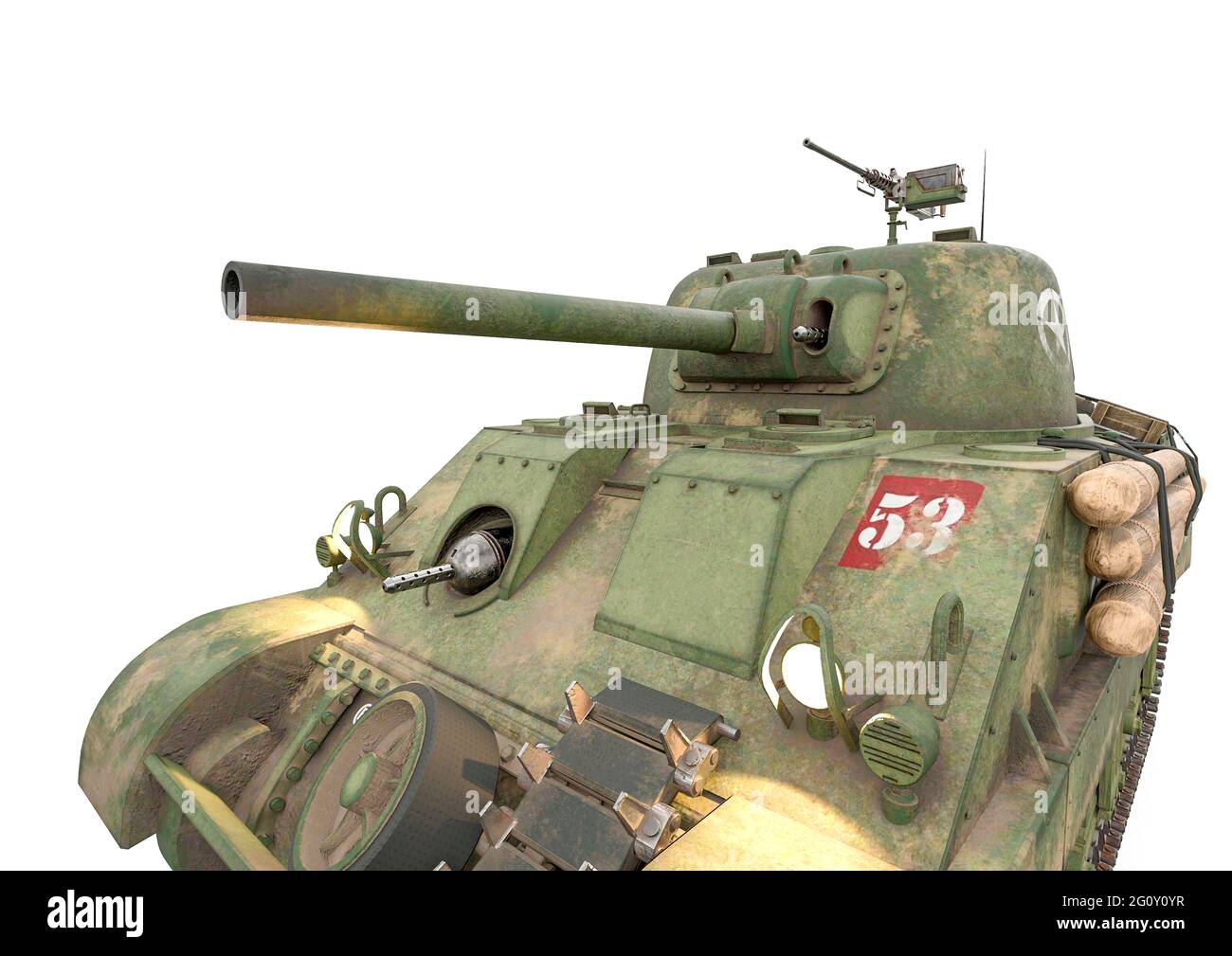 us army tank close up view, 3d illustration Stock Photo - Alamy