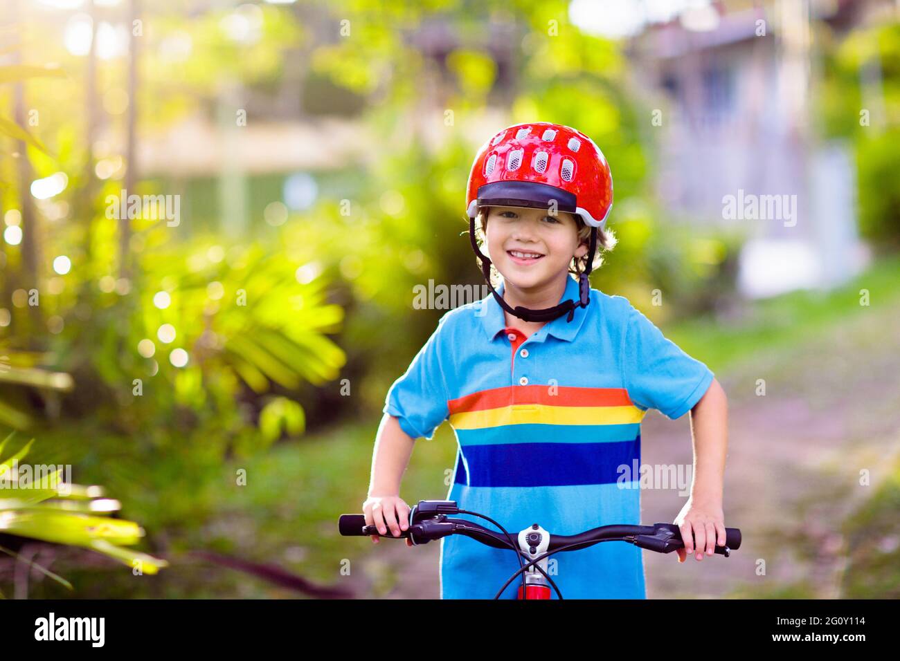 Children going school bicycle in hi-res stock photography and images ...