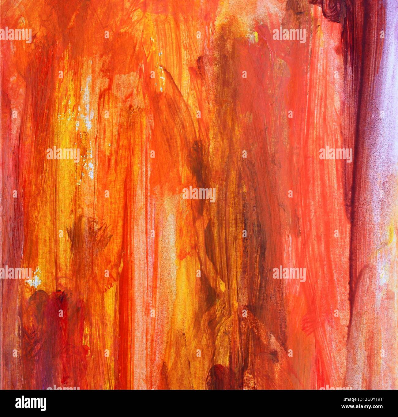 Hand-painted square background in warm colours Stock Photo - Alamy