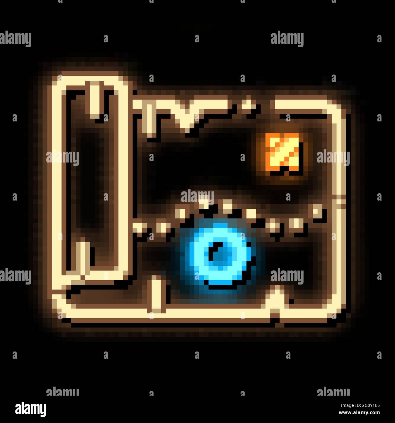 Adventure Map neon glow icon illustration Stock Vector Image & Art - Alamy