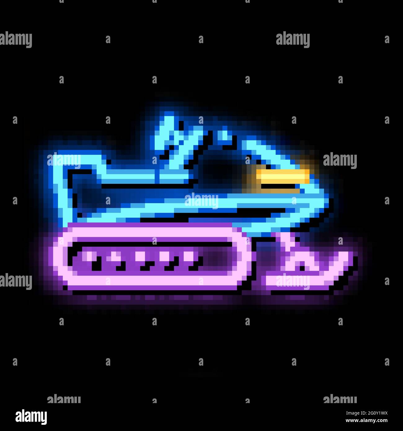 Snowmobile neon glow icon illustration Stock Vector Image & Art - Alamy