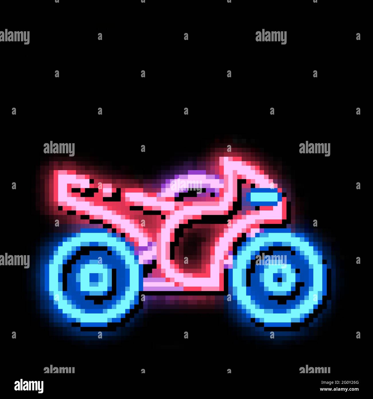 Motorcycle neon glow icon illustration Stock Vector Image & Art - Alamy