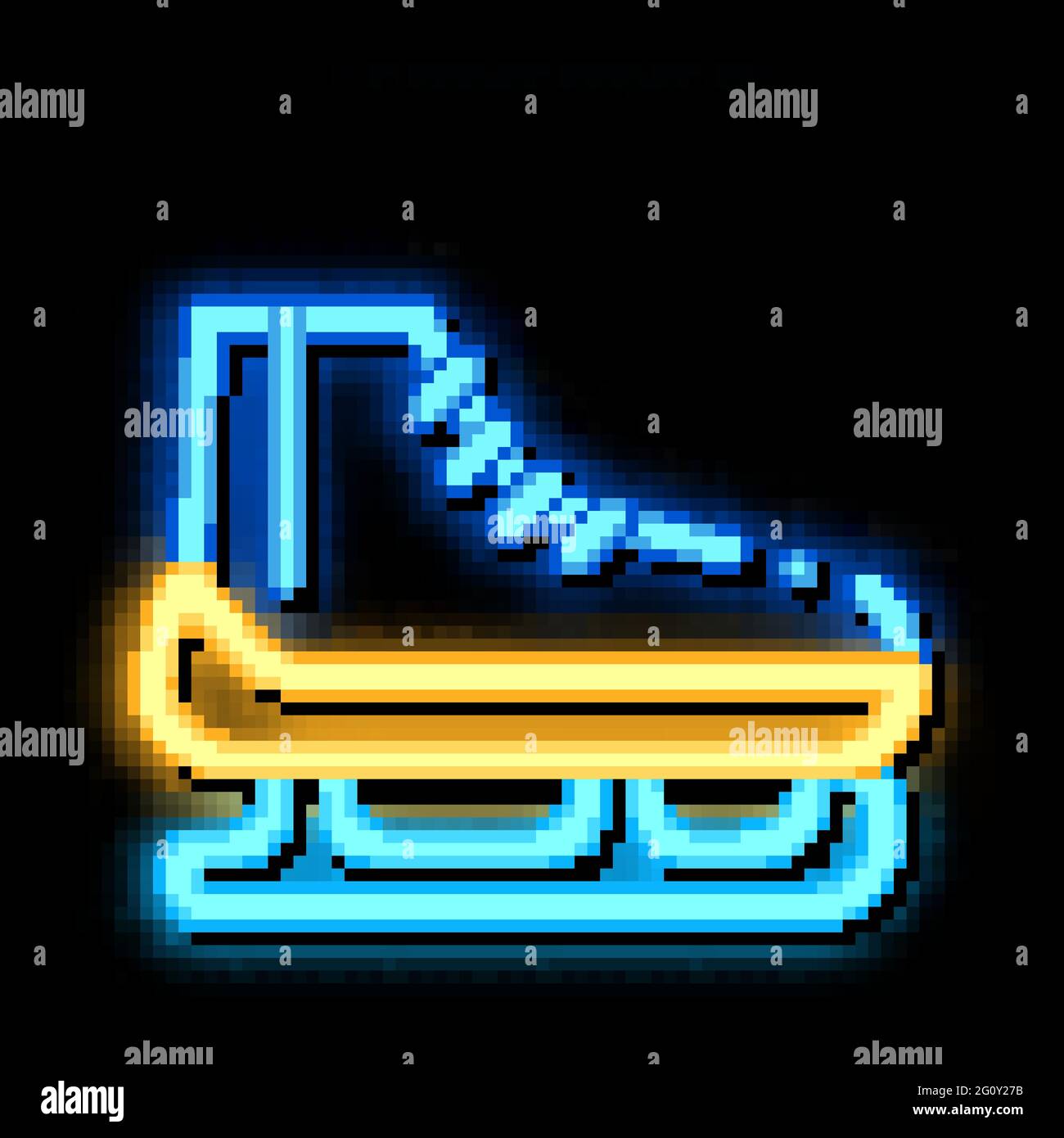 Skates neon glow icon illustration Stock Vector Image & Art - Alamy