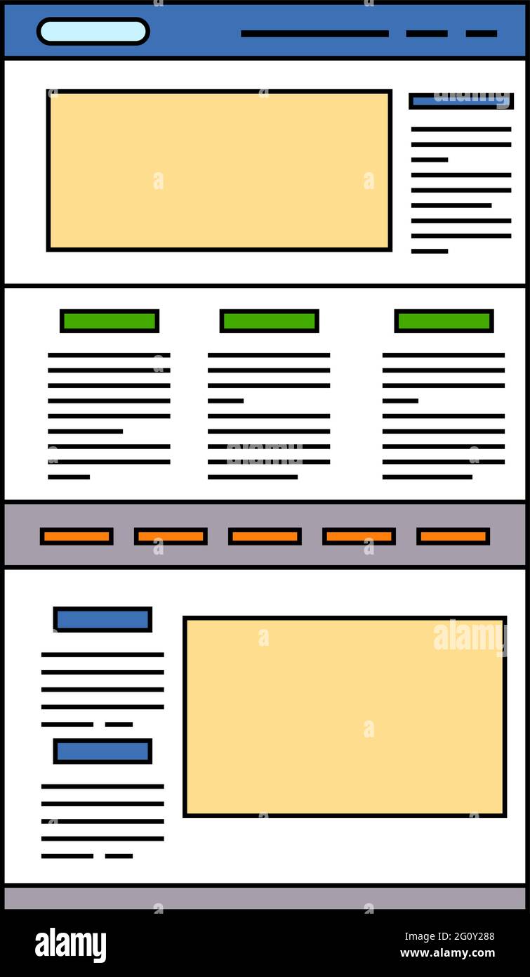 This is a illustration of Web screen viewed on a smartphone Stock ...