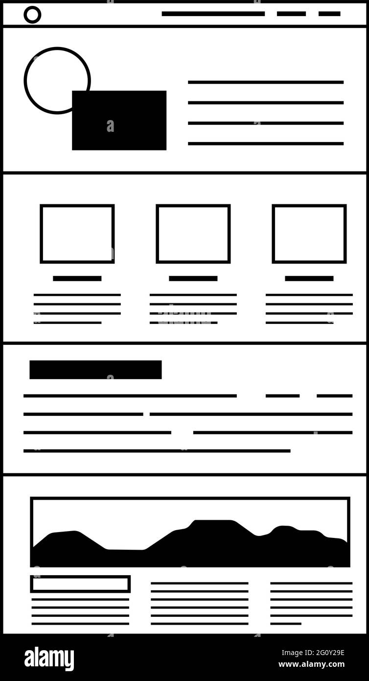This is a illustration of Web screen viewed on a smartphone Stock ...