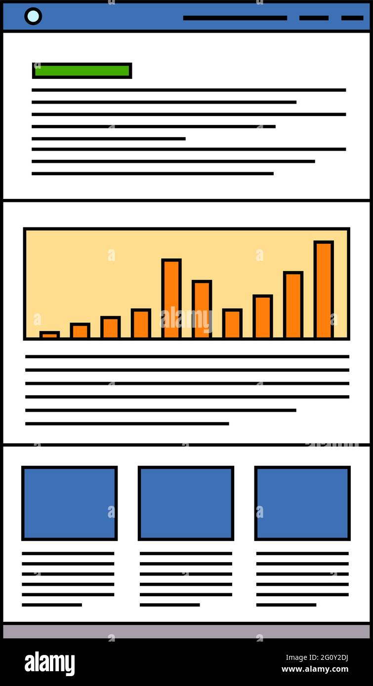 This is a illustration of Web screen viewed on a smartphone Stock ...
