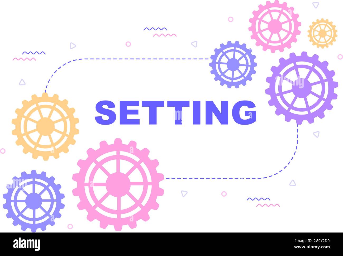 Setting Vector Illustration To Teamwork On Finding New Ideas, Launch A ...