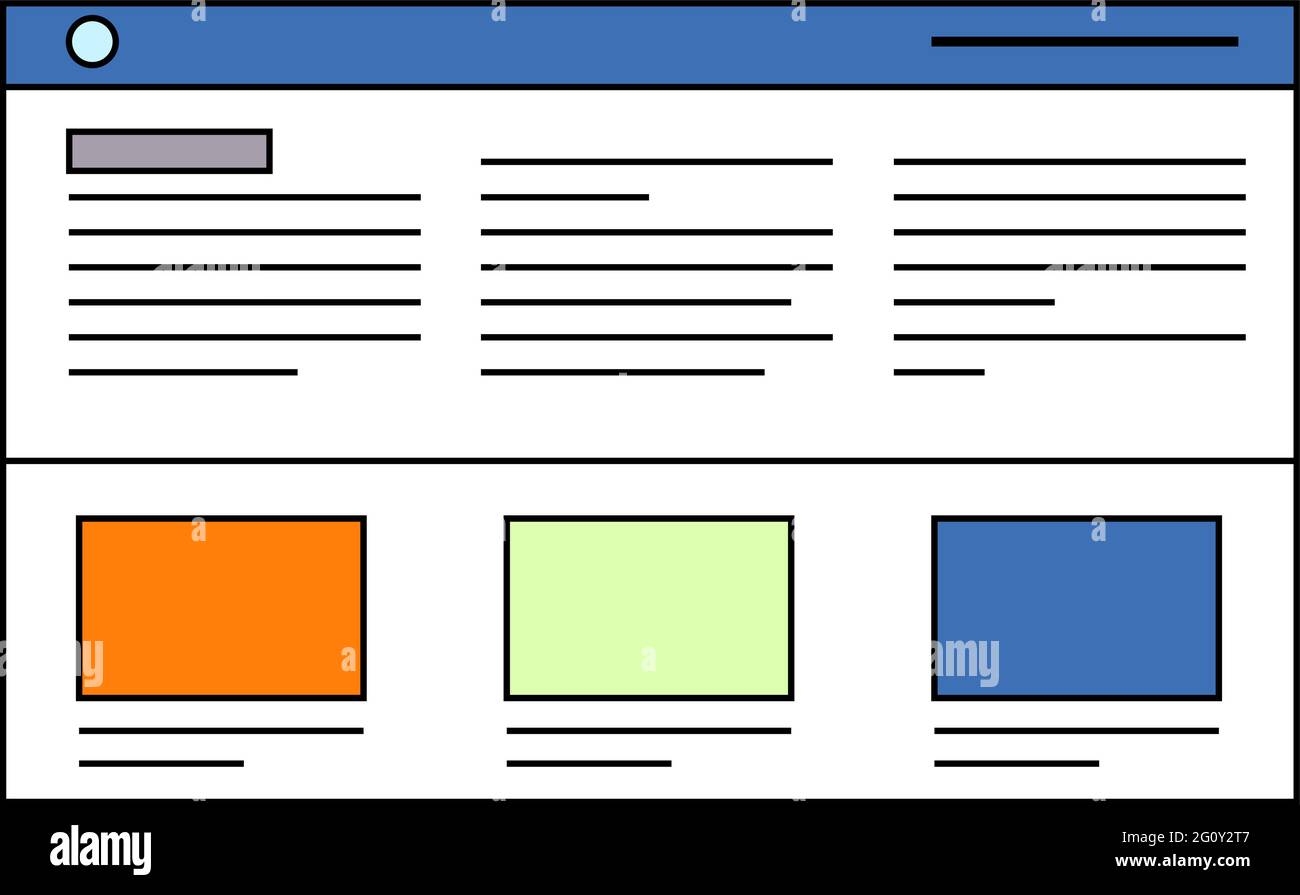 Website screen view Stock Vector Images - Alamy