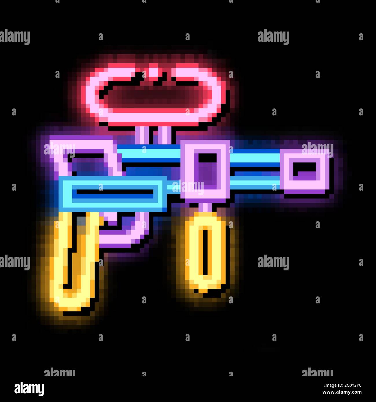 Paintball Gun neon glow icon illustration Stock Vector Image & Art - Alamy