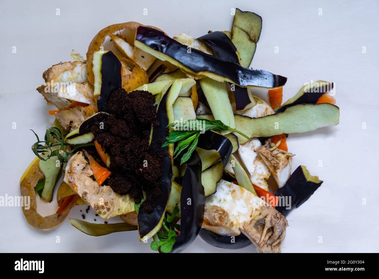 Ecological scraps, vegetable waste for recycling and composting Stock ...