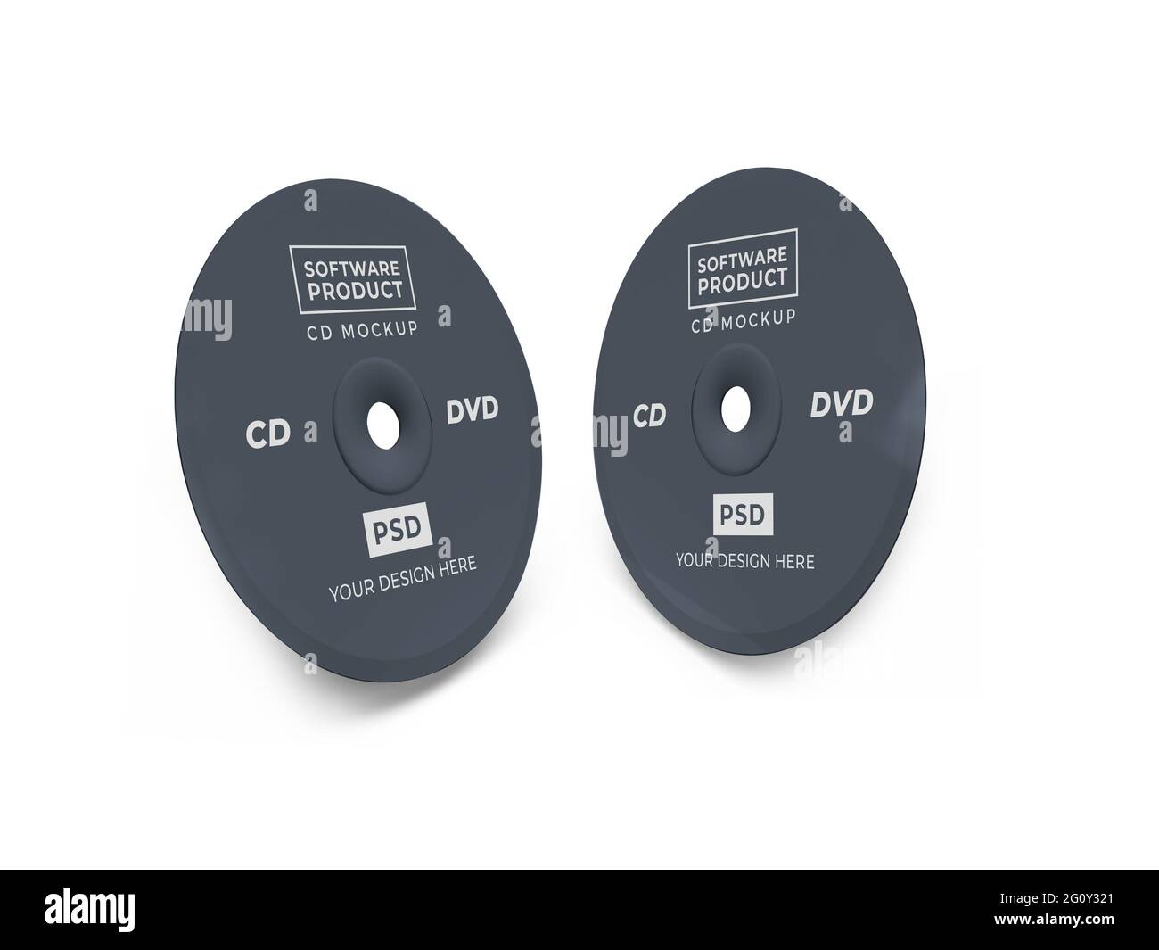 Compact Disc 3D Illustration Mockup Scene on Isolated Background. CD or ...