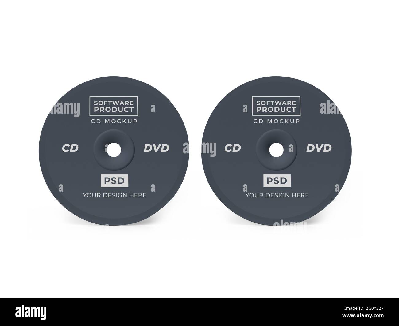 Compact Disc 3D Illustration Mockup Scene on Isolated Background. CD or ...
