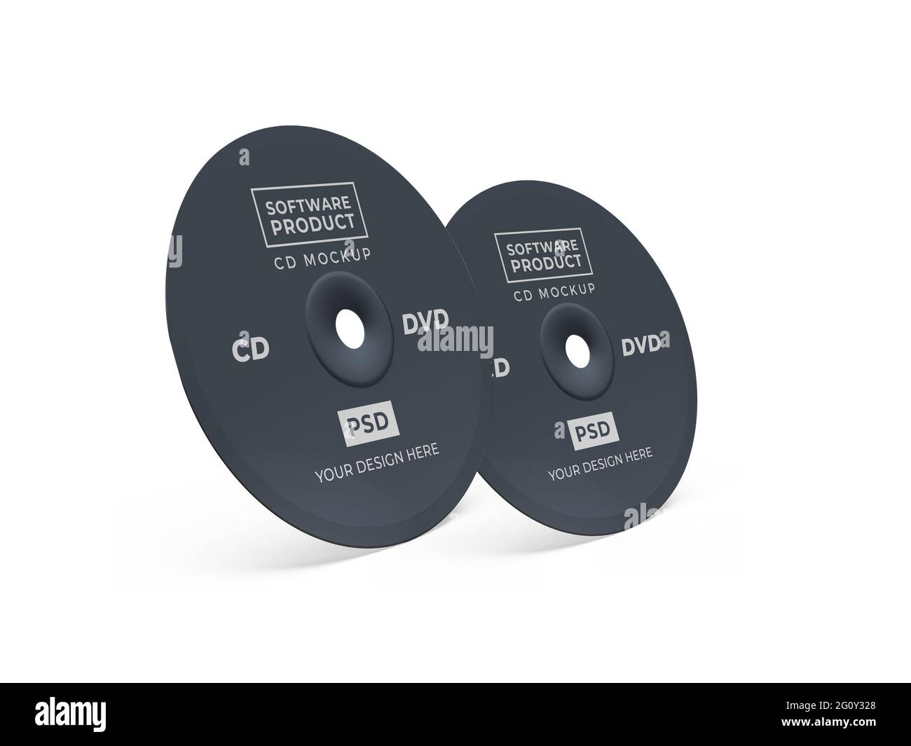 Compact Disc 3D Illustration Mockup Scene on Isolated Background. CD or ...