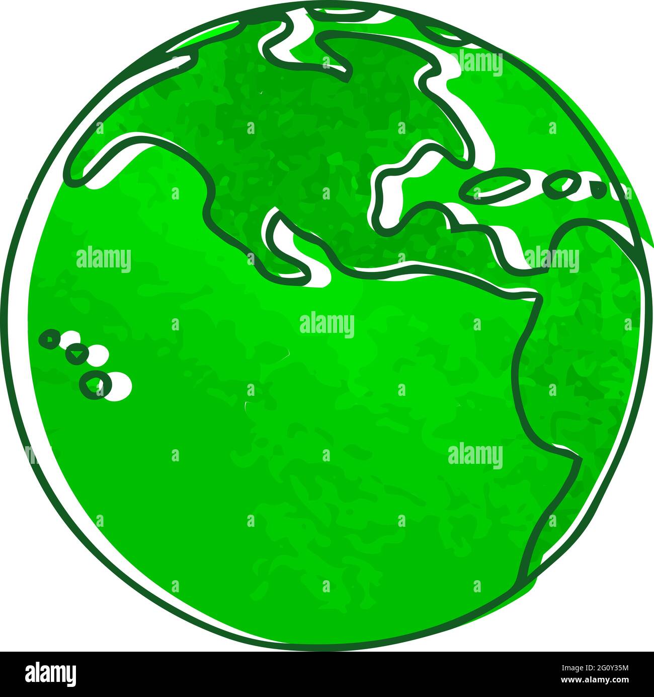 This is a illustration of Hand-painted texture style earth Stock Vector ...