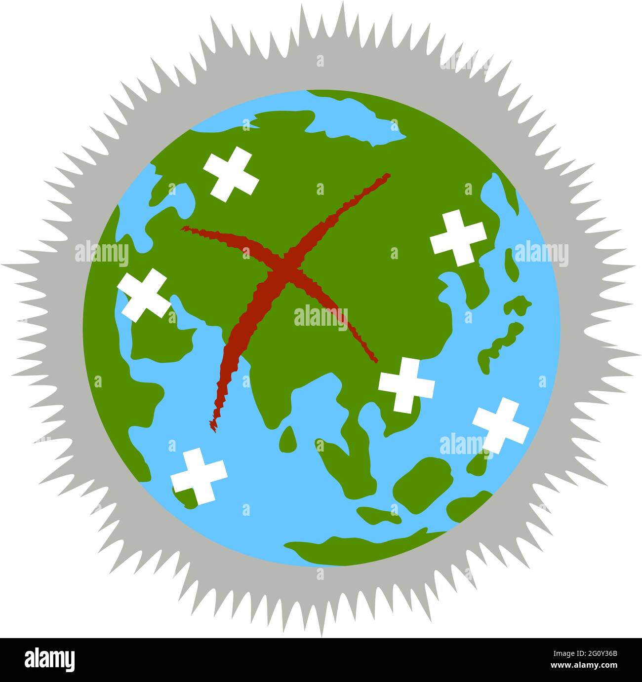 This is a illustration of Environmentally polluted earth Stock Vector ...