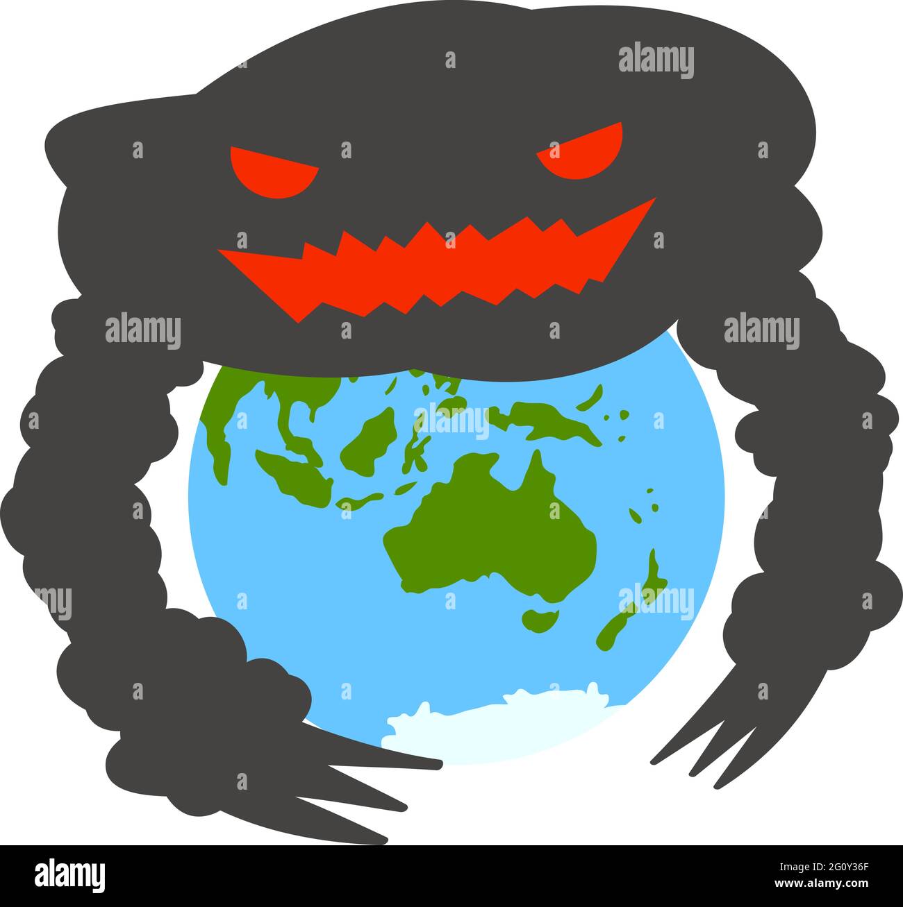 This is a illustration of Environmentally polluted earth Stock Vector ...