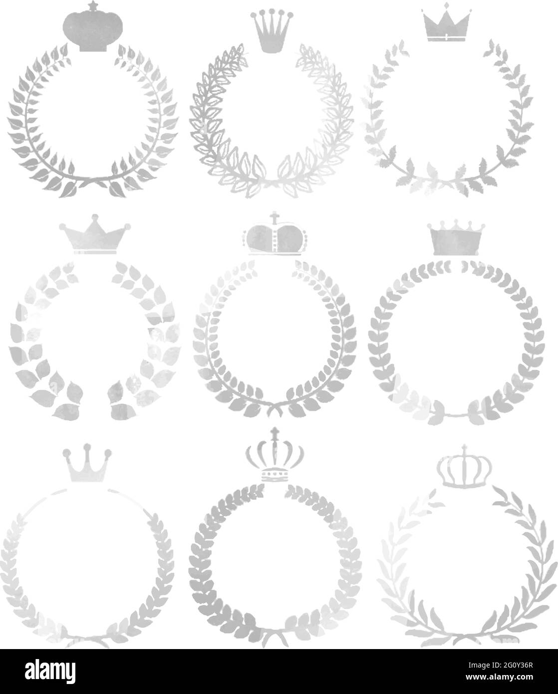 Gold crown painting Black and White Stock Photos & Images - Alamy