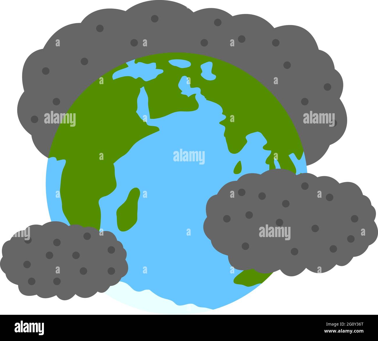 This is a illustration of Environmentally polluted earth Stock Vector ...