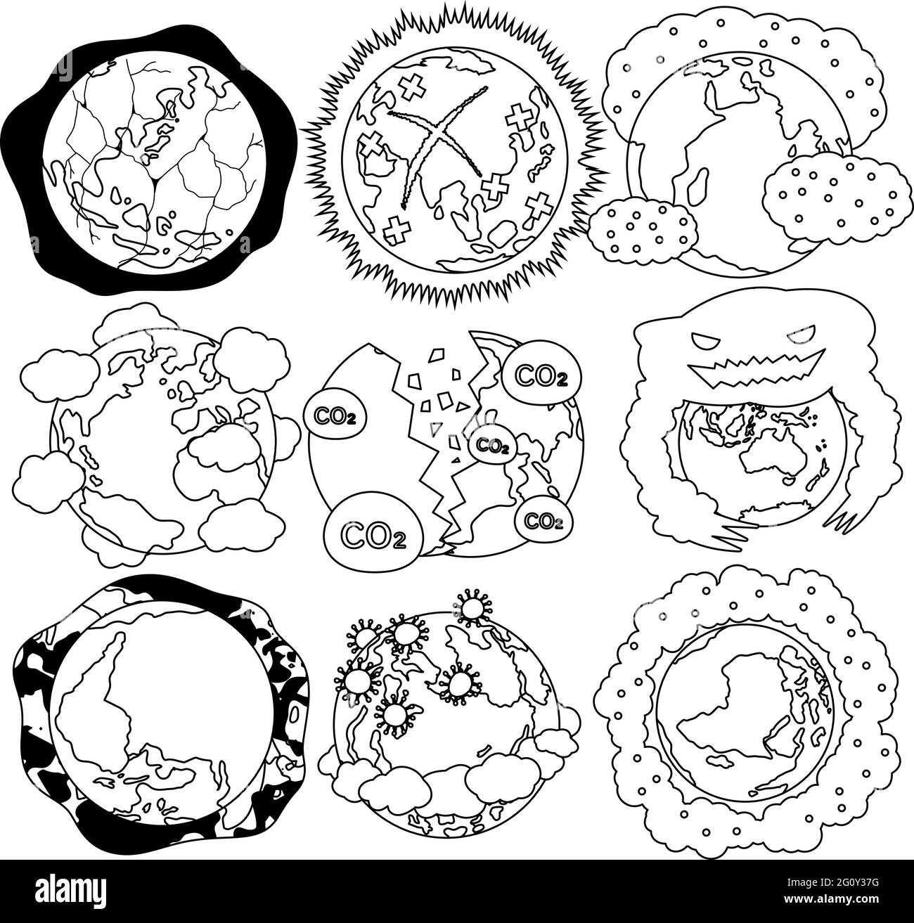 This is a illustration of Environmentally polluted earth Stock Vector ...