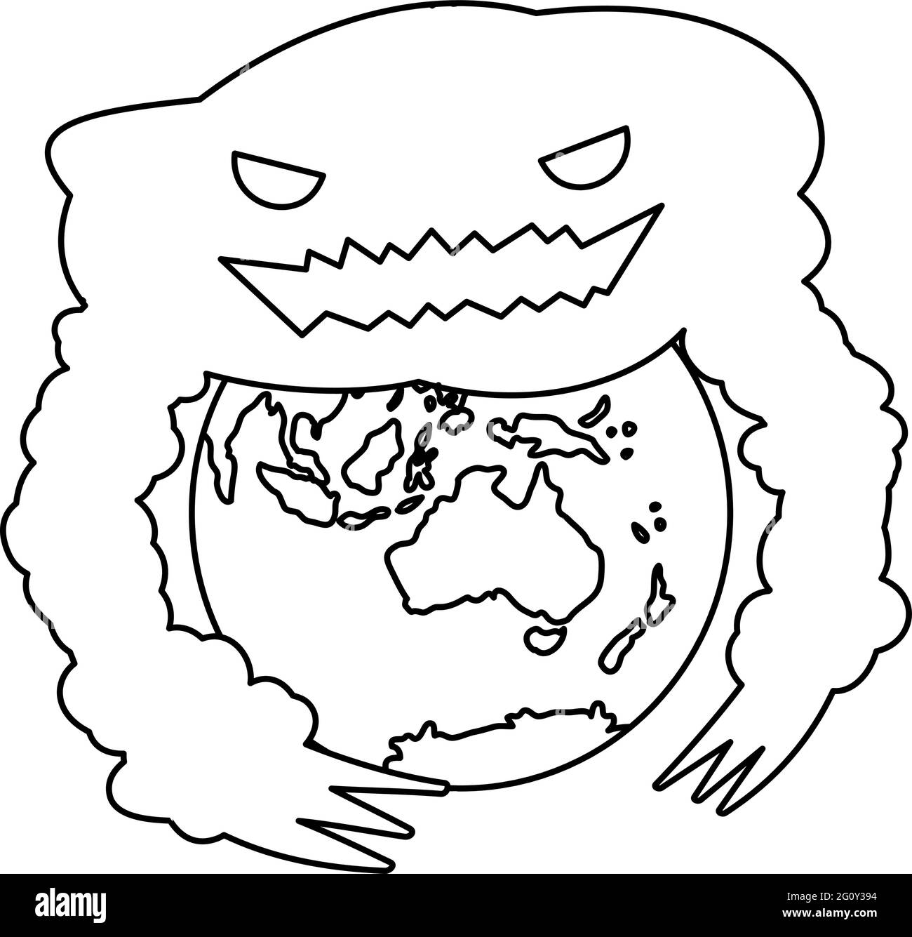 This is a illustration of Environmentally polluted earth Stock Vector ...