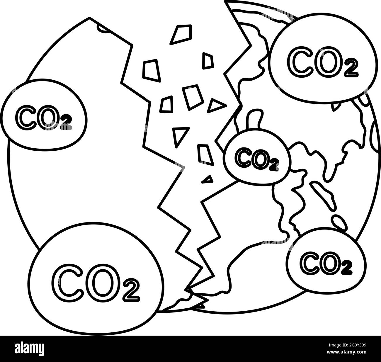 This is a illustration of Environmentally polluted earth Stock Vector ...