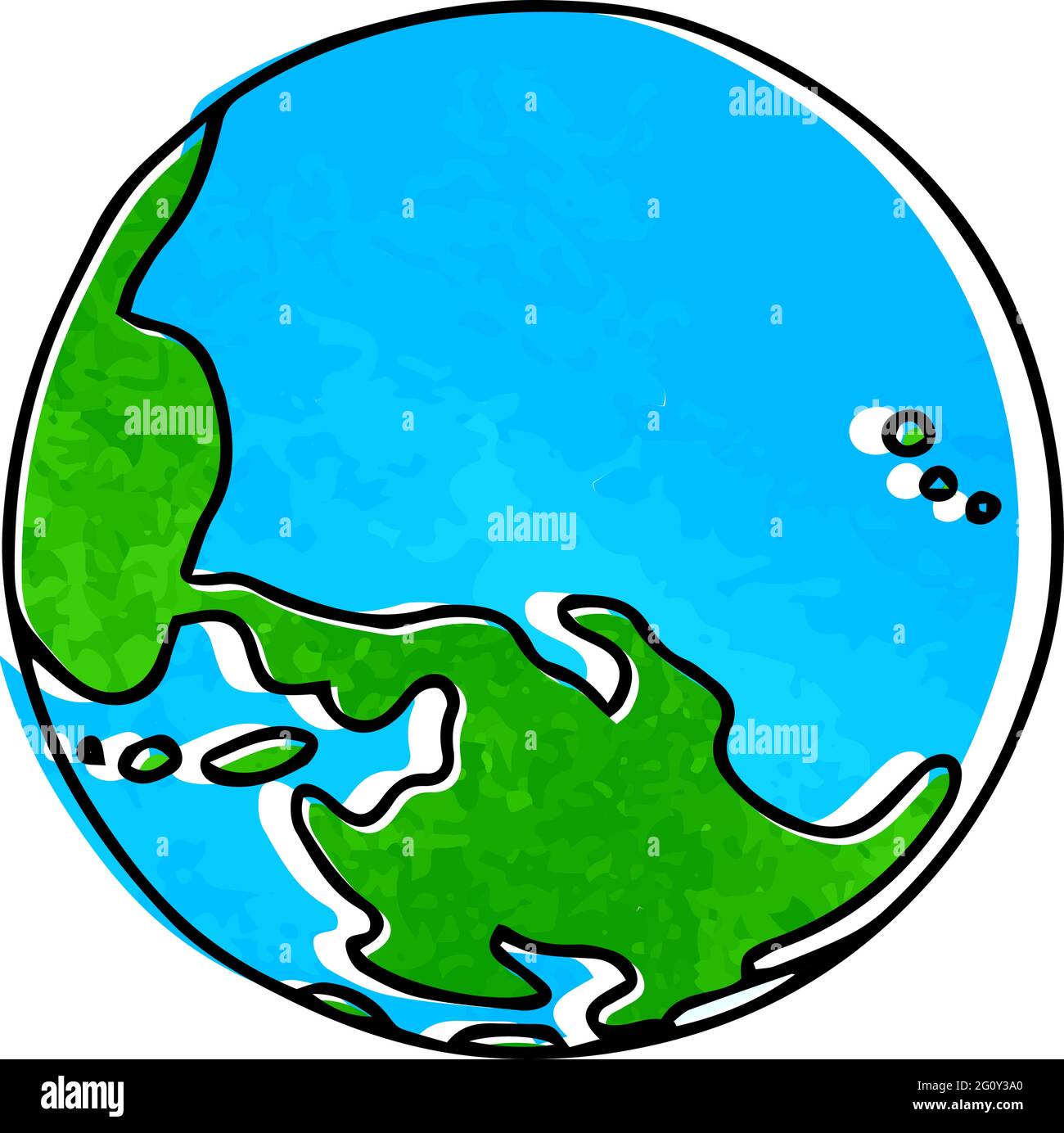 This is a illustration of Hand-painted texture style earth Stock Vector ...