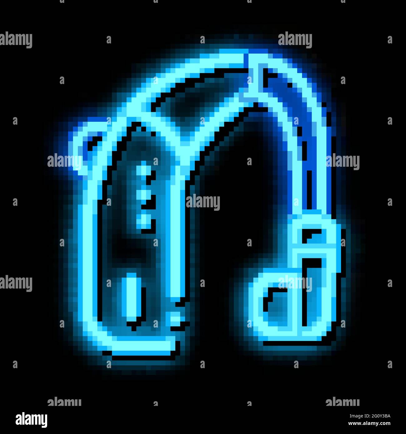 Stereo glowing neon sign hi-res stock photography and images - Alamy