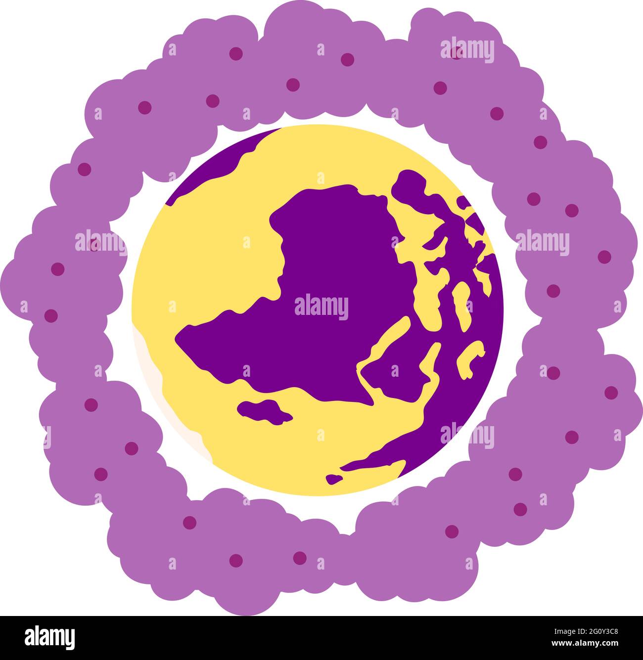 This is a illustration of Environmentally polluted earth Stock Vector ...