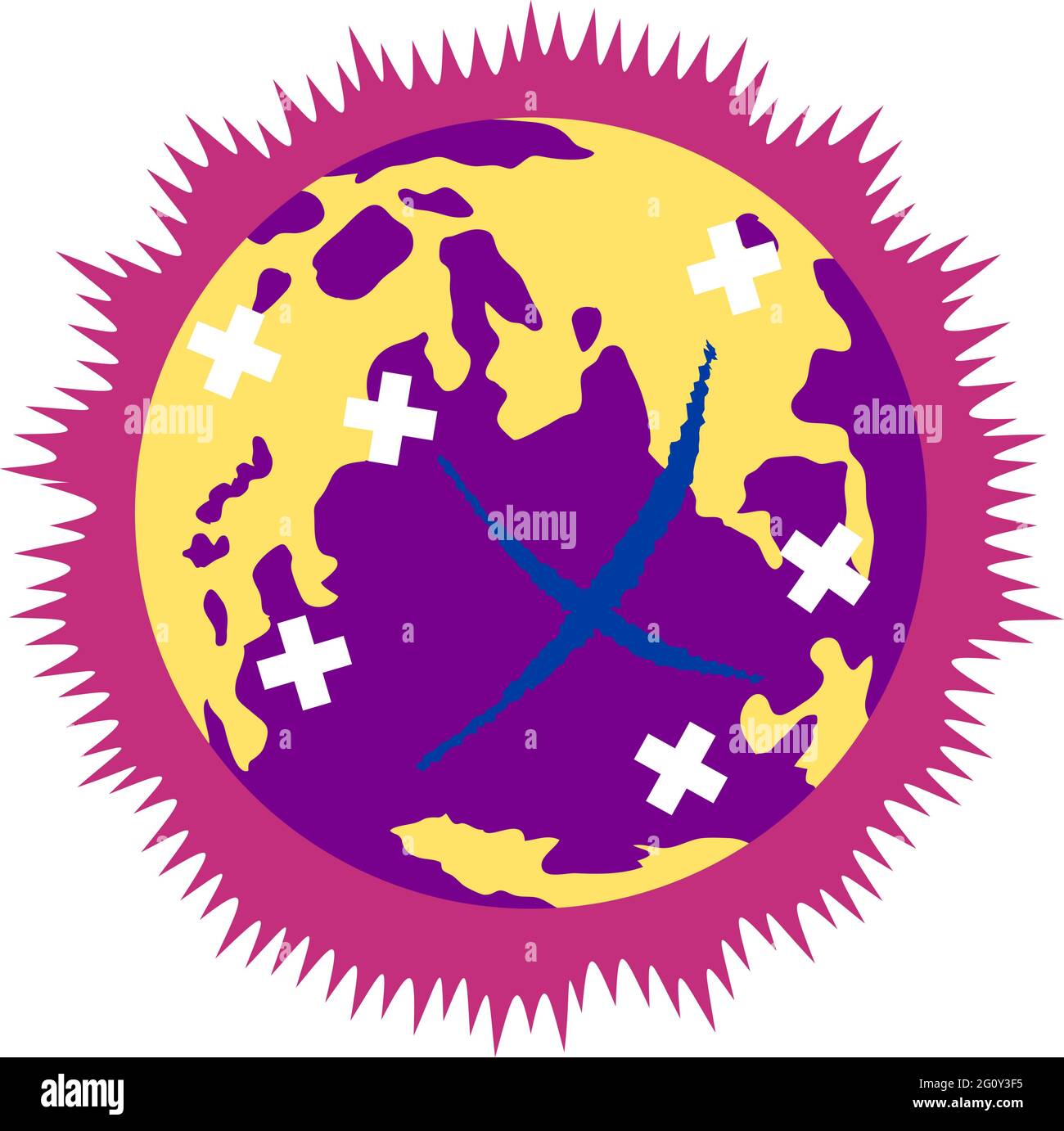 This is a illustration of Environmentally polluted earth Stock Vector ...