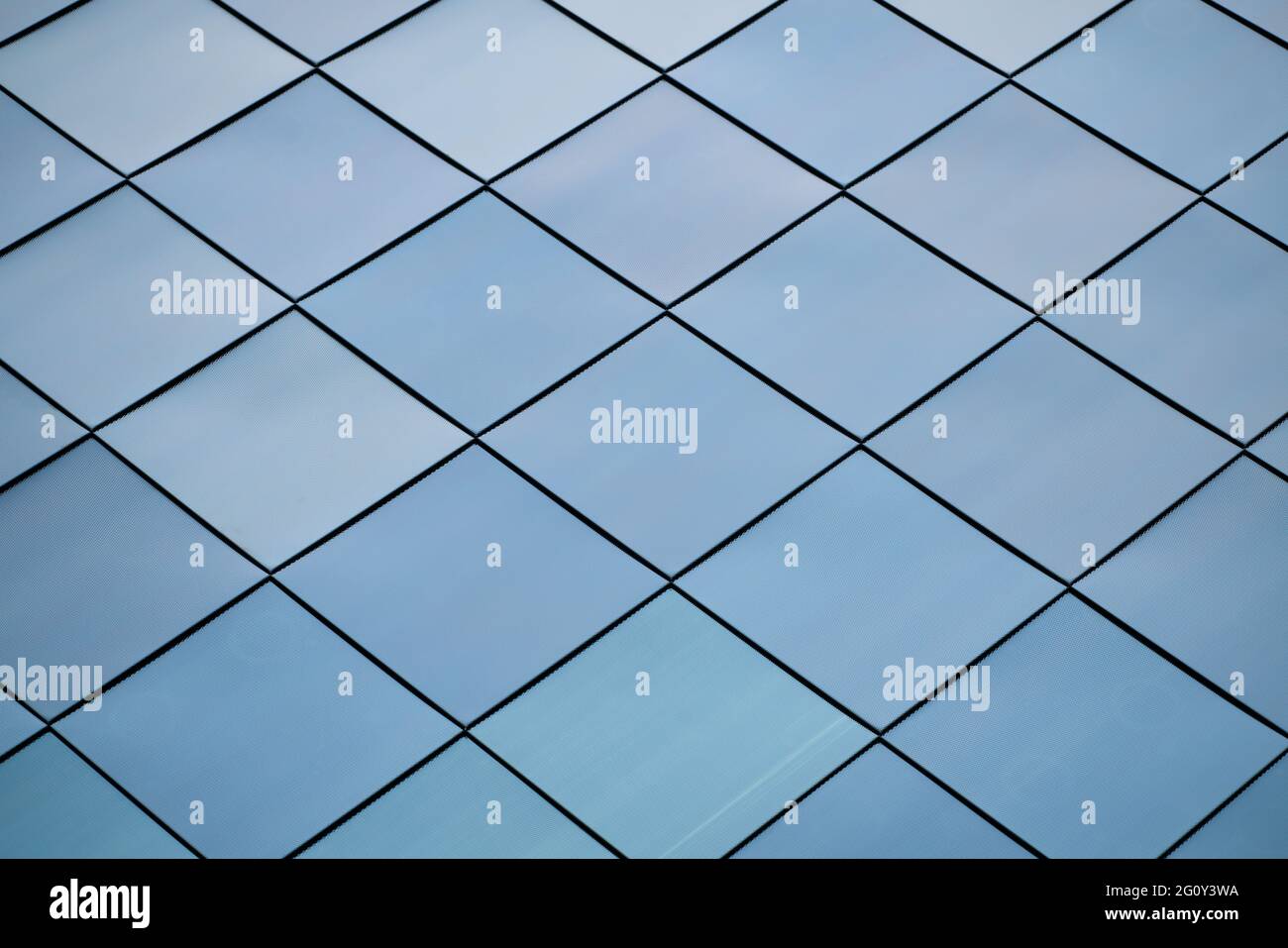 Stainless steel facade cladding on a modern building in downtown ...